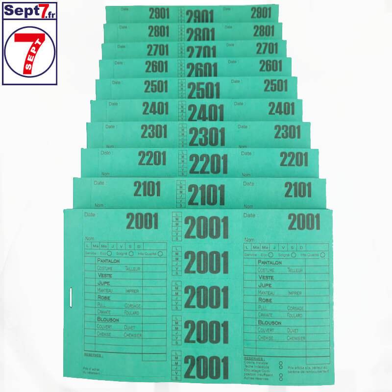 Pressing Ticket VERT étiquette T3V X1000 résistant au lavage › Sept7